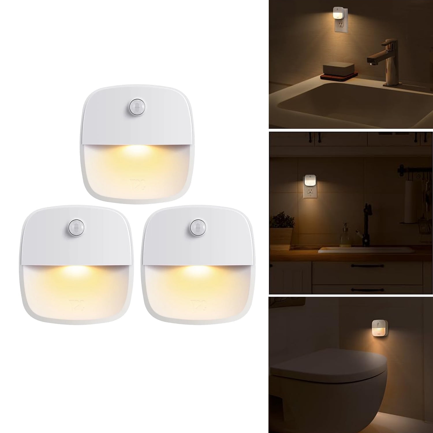 Rongsi Motion Sensor Lights, Stick On Night Light, LED Warm White ...