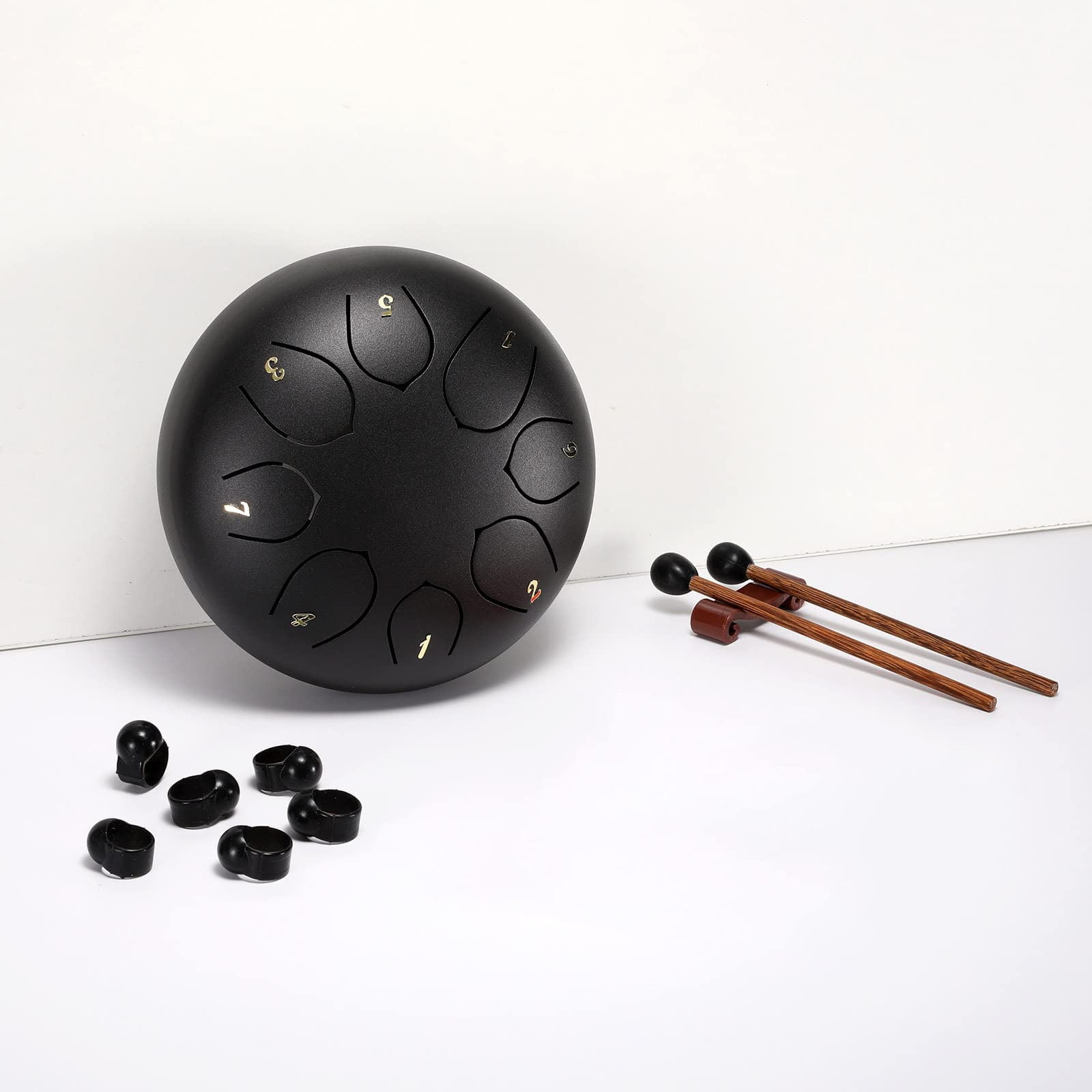 Emlimny Steel Tongue Drum, 6 Inch 8 Note Steel Hand Drum with ...