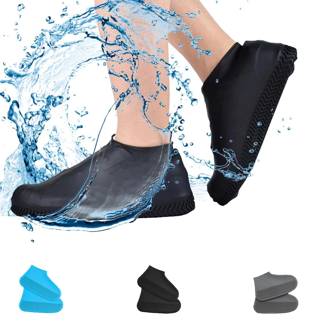Emlimny Waterproof Shoe Covers, Non-Slip Water Resistant Overshoes ...