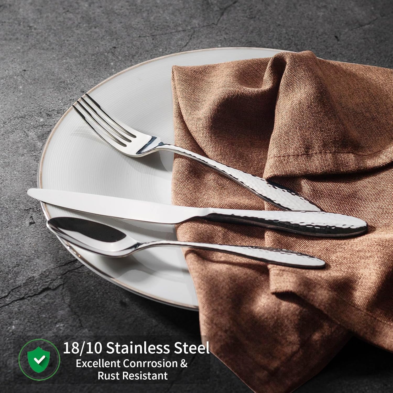 Emma 40-Piece 18/10 Silverware Set - Walmart.com