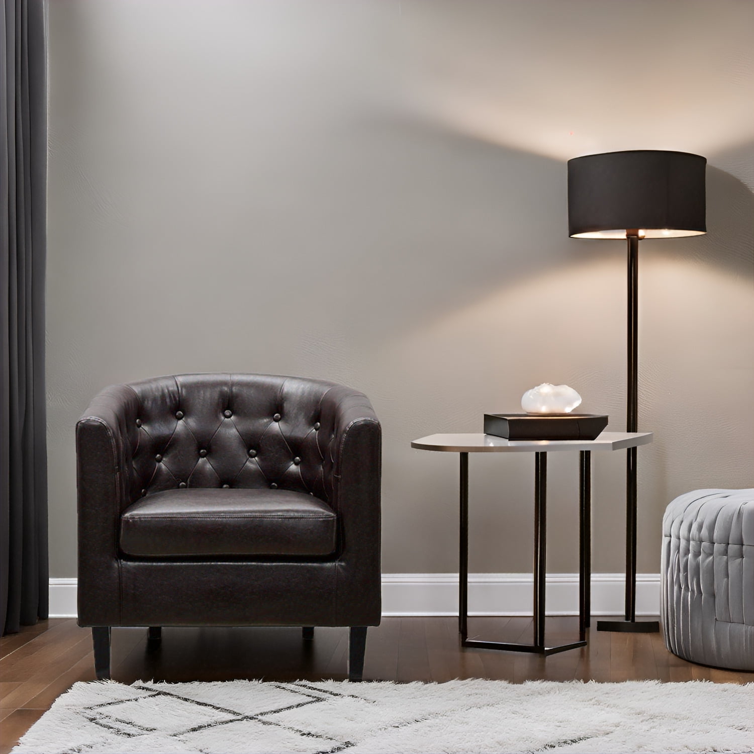 Emma Arm Chair-Color:Espresso - Walmart.com