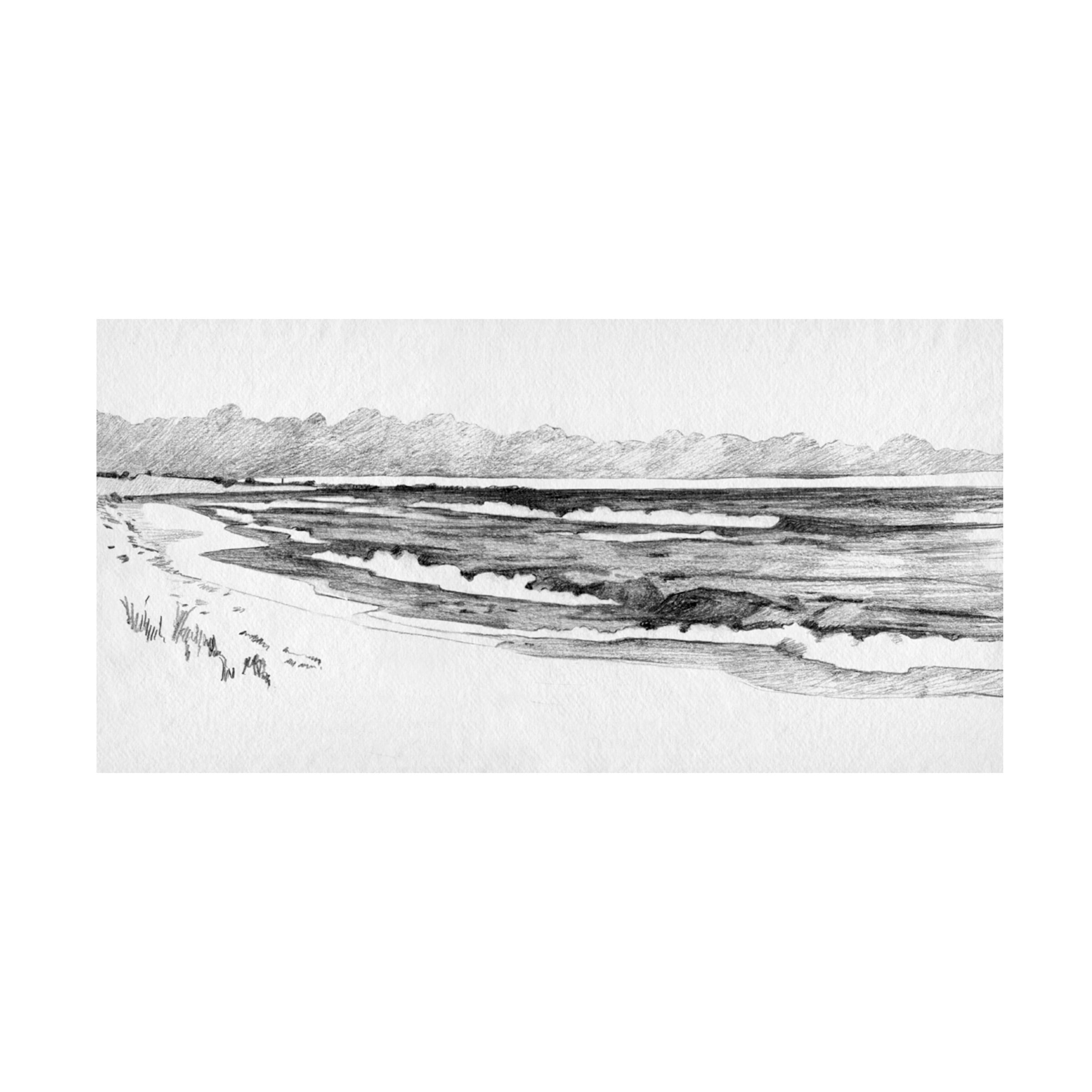 Emma Caroline 'Quiet Ocean Sketch I' Canvas Art - Walmart.com