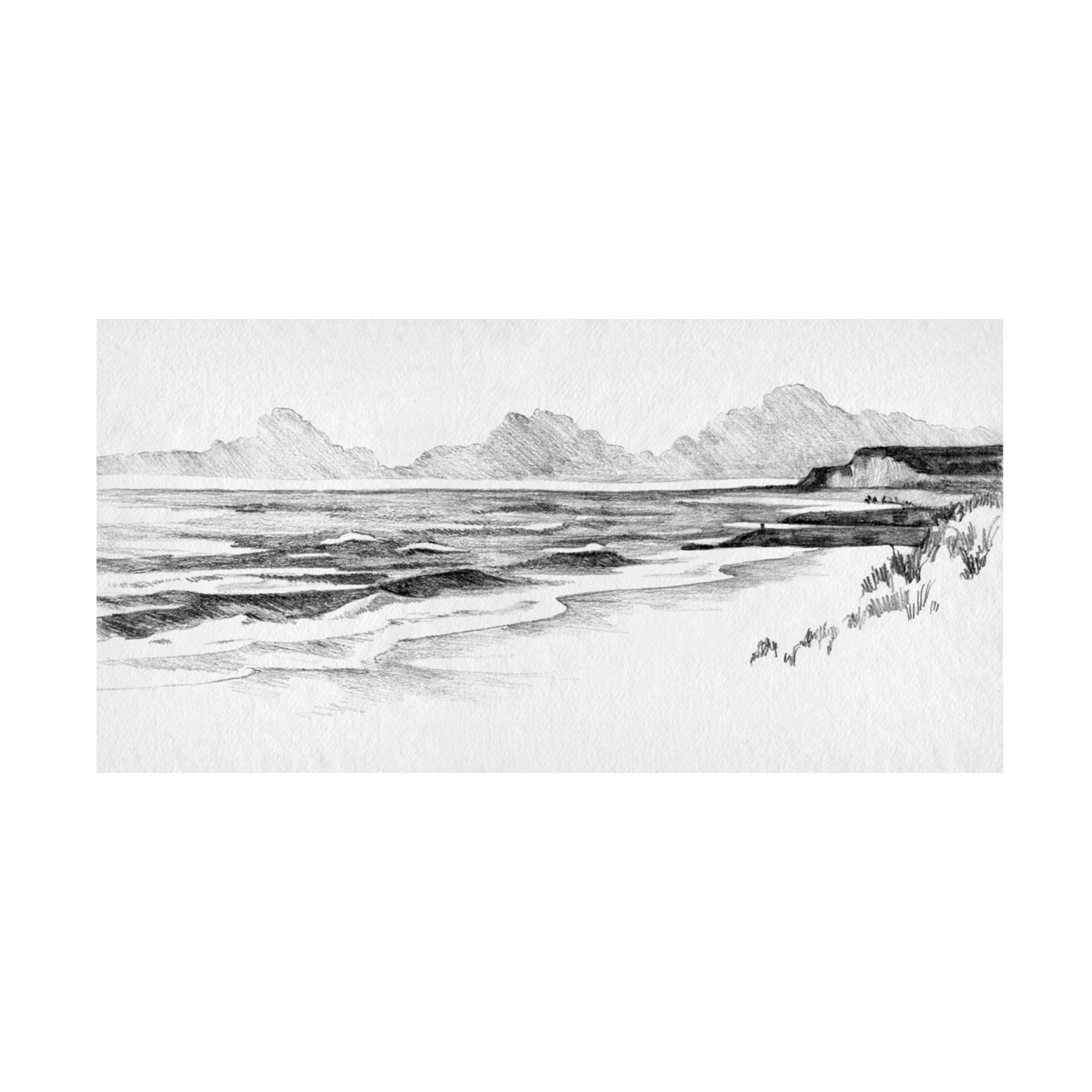 Emma Caroline 'Quiet Ocean Sketch II' Canvas Art - Walmart.com