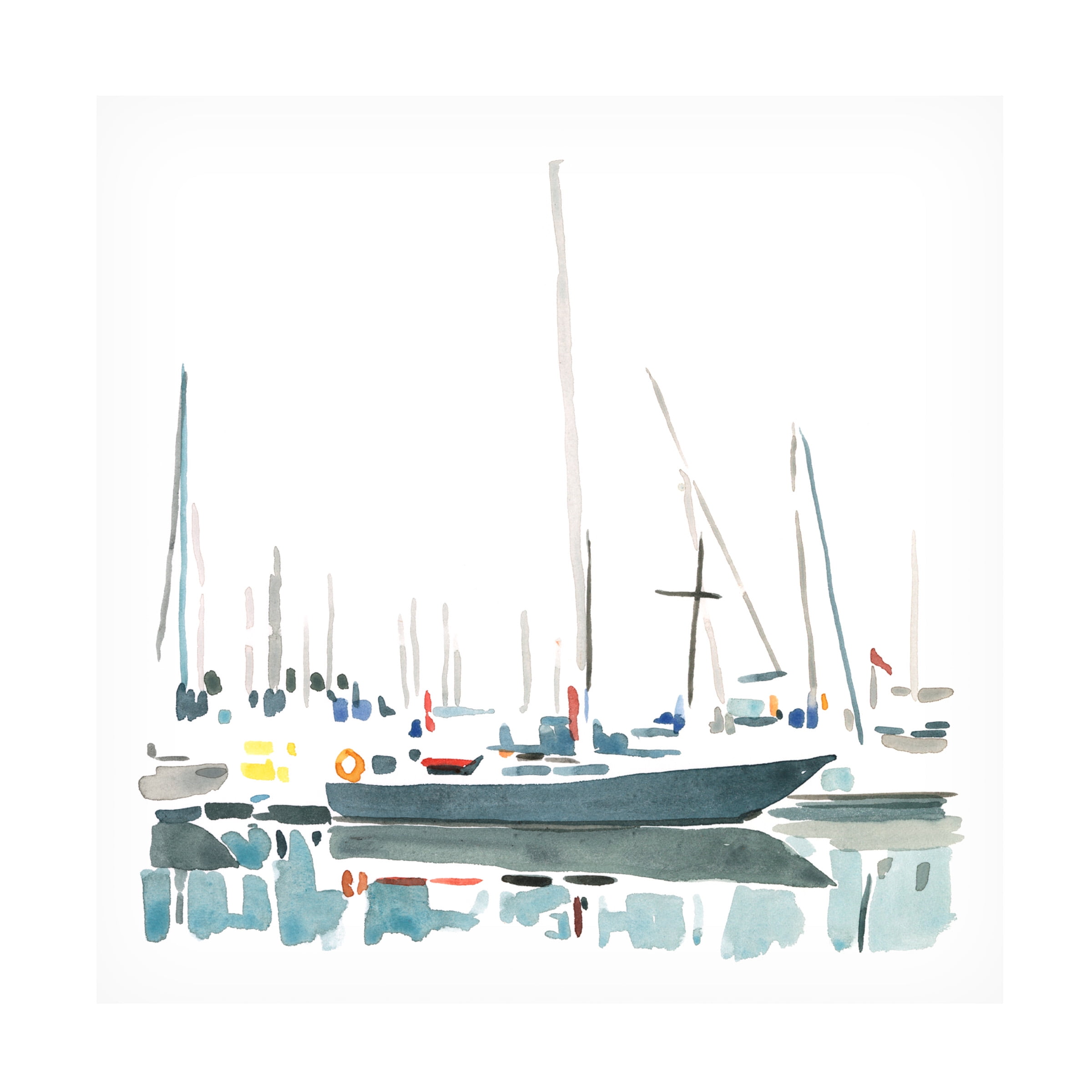World Art Group Sailboat Scenery - Modern & Contemporary 24x32 ...