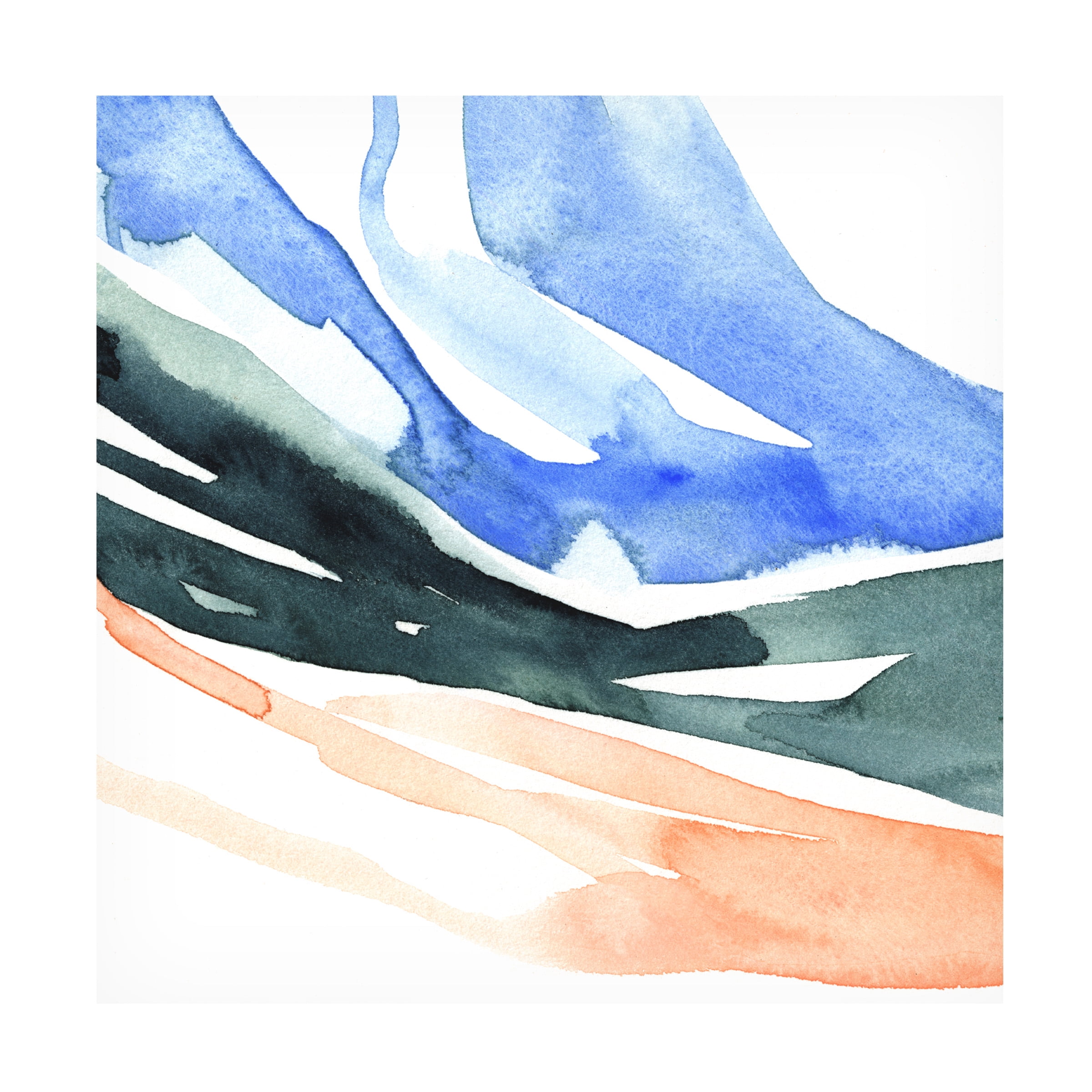 Emma Caroline 'Watercolor Ribbon II' Canvas Art - Walmart.com