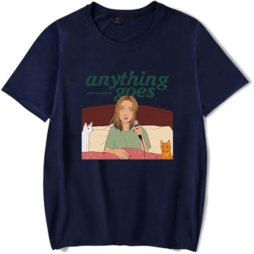 Emma Chamberlain Anything Goes T-shirt Classic Fun Short Sleeves Men ...