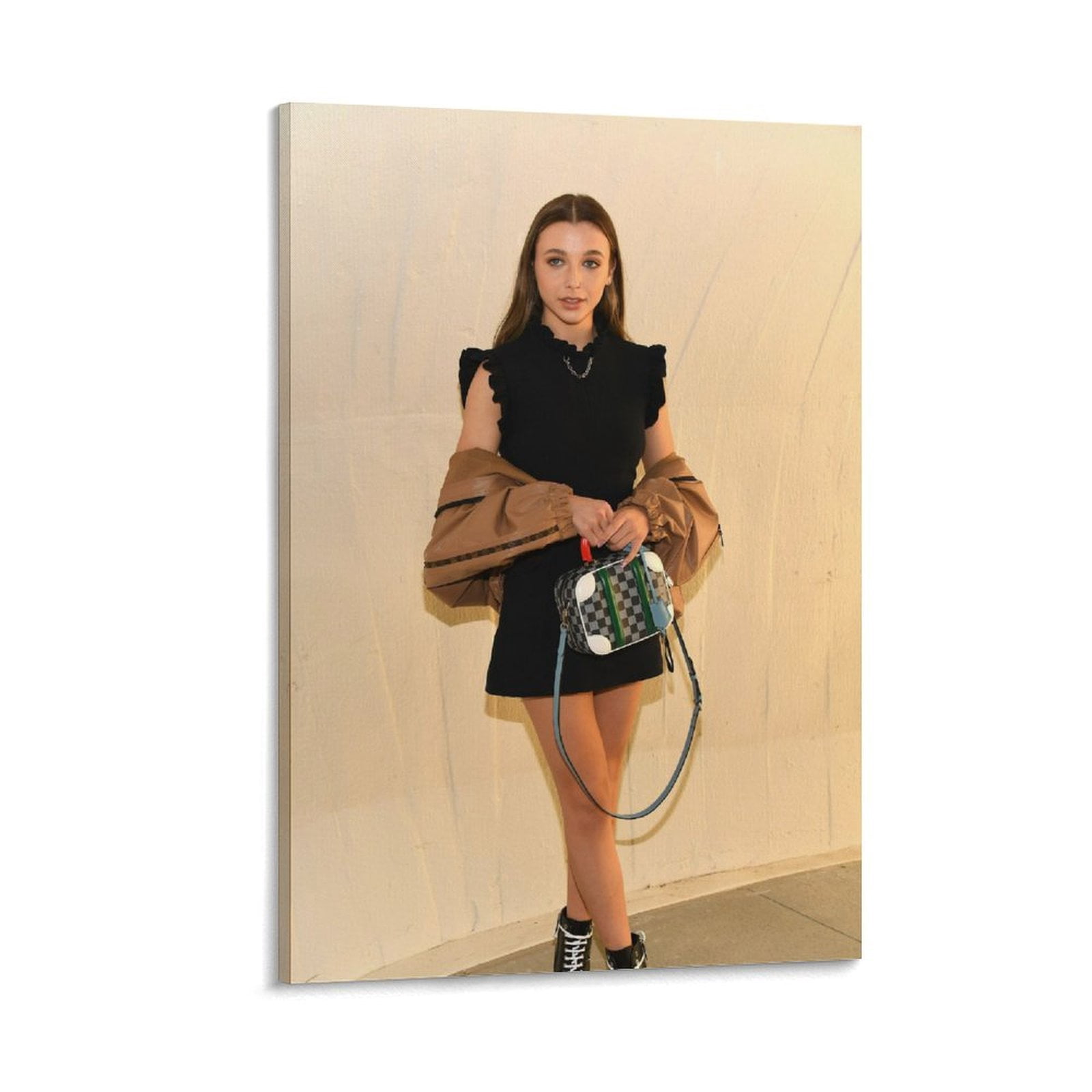 Emma Chamberlain Female Star Poster Art Painting On Canvas Wall Art ...