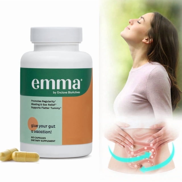 Emma Gut Health 1-Pack - 1 Month Supply - 60 Capsules Total - Walmart ...