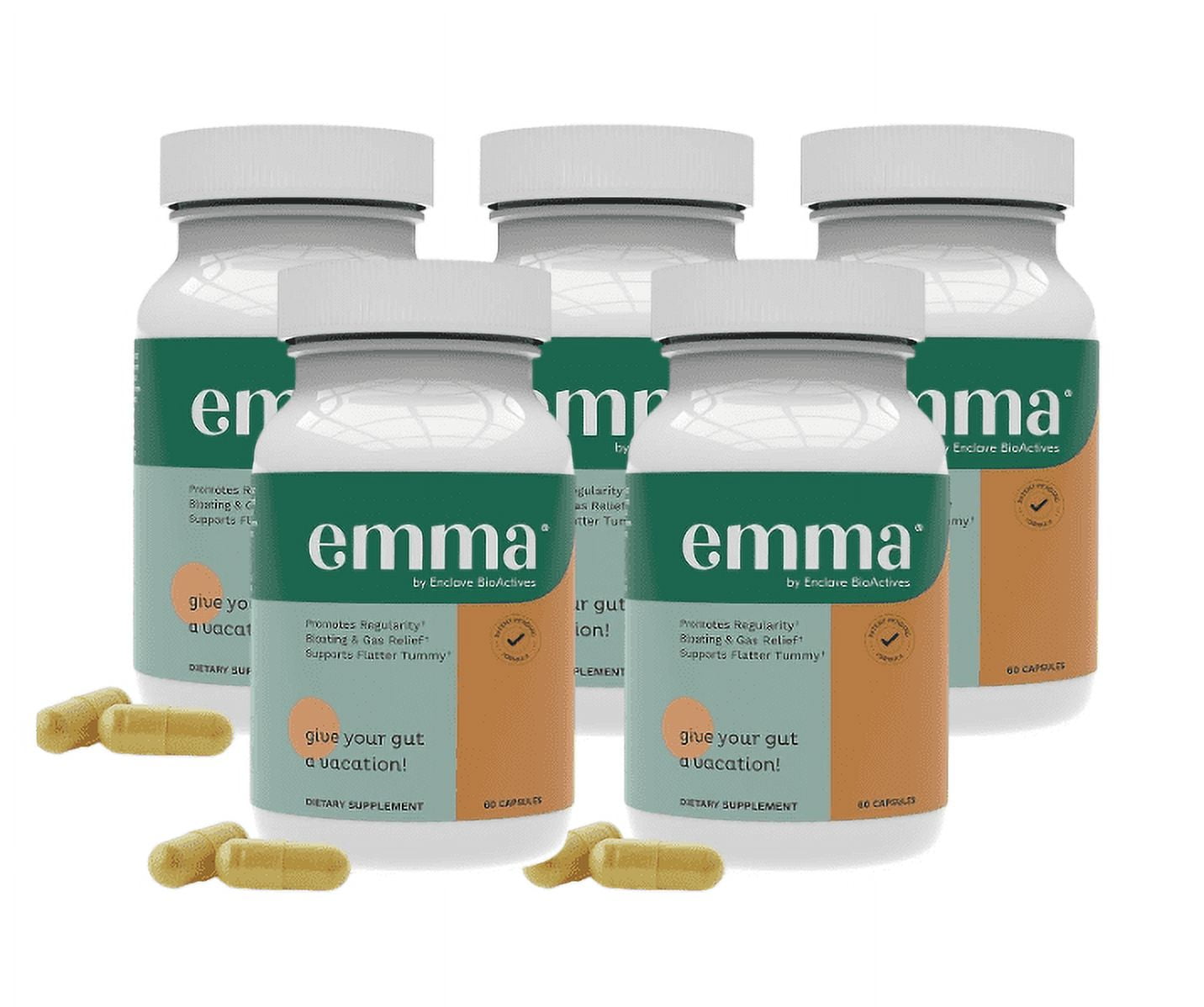 Emma Gut Health 60 Capsules - Relief from Gas and Bloating, Repairs ...