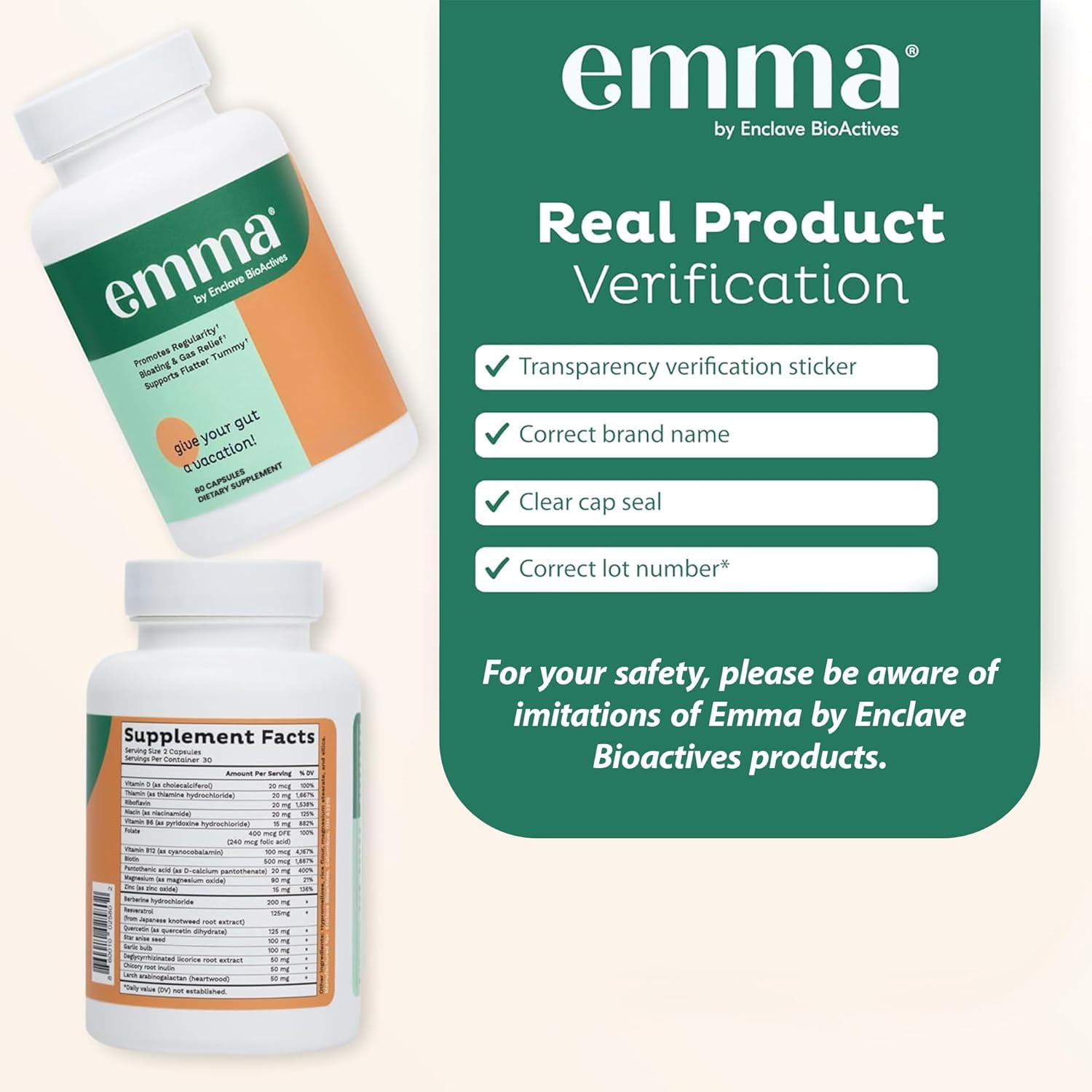 Emma Gut Health Capsules: Ignite Regular Bowel Movements & Soothe ...