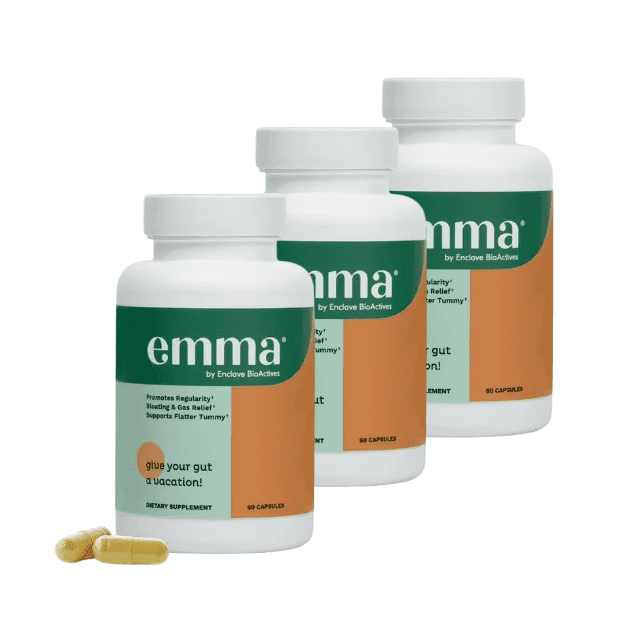 Emma Gut Health Gas Relief & Gut Restoration – 60 Capsule Total for ...