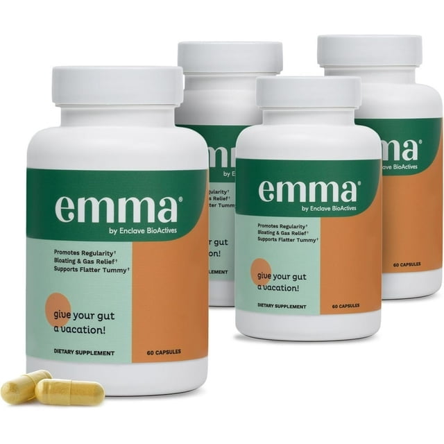 Emma Gut Health Probiotic Blend 60 Capsules Helps Ease Bloating ...