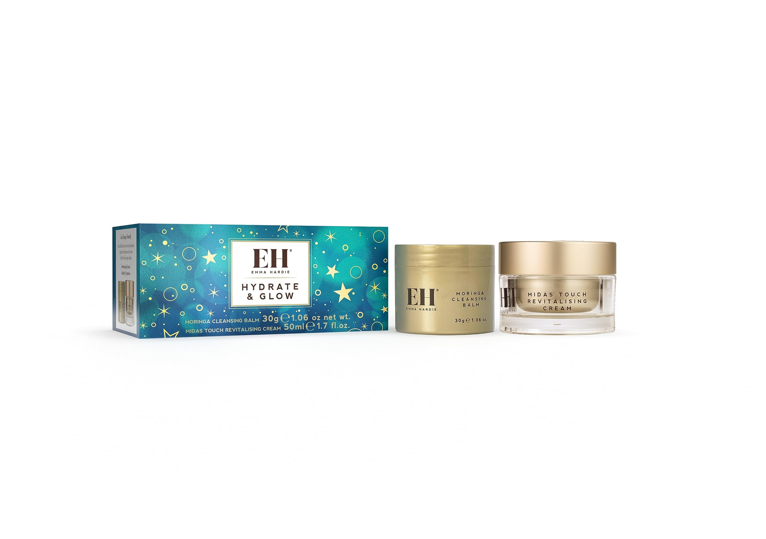 Emma Hardie Hydrate & Glow Gift Set: Travel Size 30ml Moringa Cleansing Balm and Travel Size ...