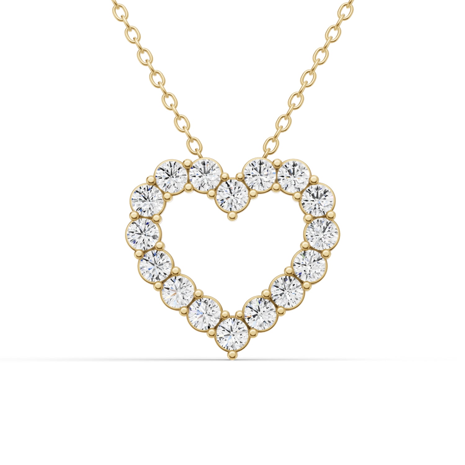 Emma Jewelry 3.00 Ct. Tw. Round Lab Grown Diamond Heart Shape Pendant ...