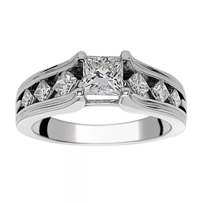 Emma Jewelry Princess-Cut Diamond Engagement Ring, 1.13 Ct. Tw. 950 ...