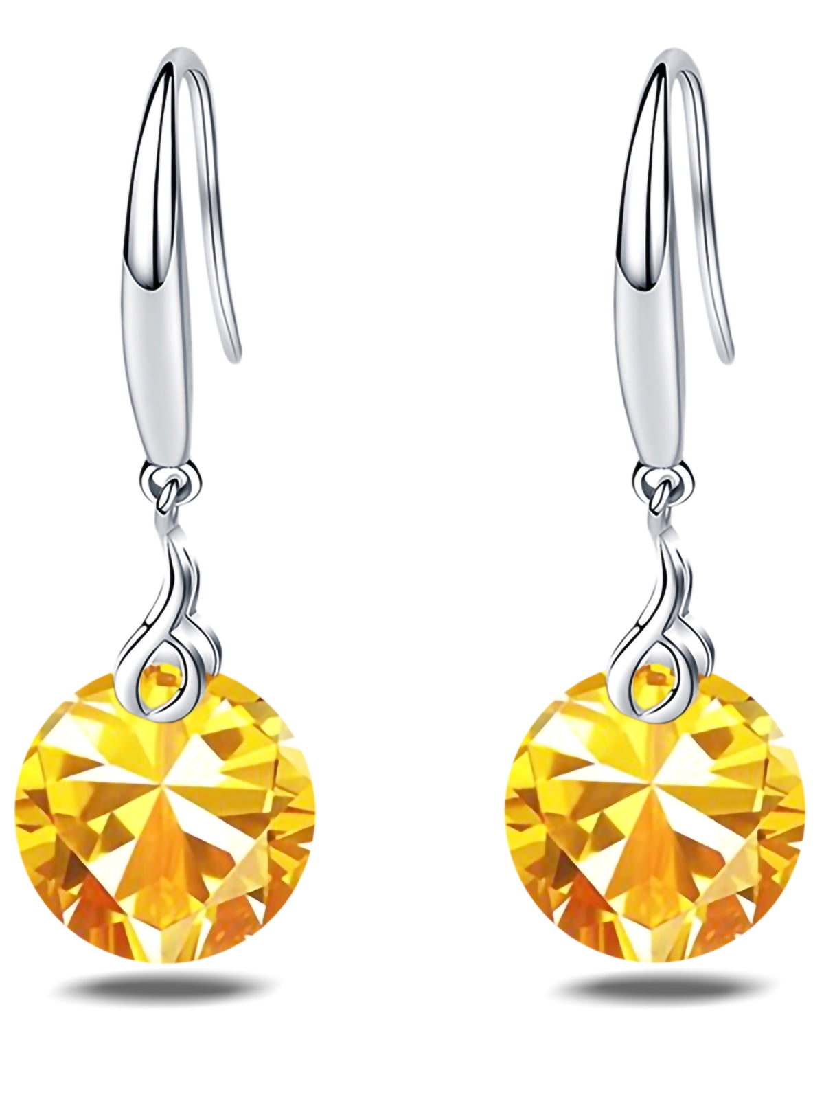 Emma Manor EM S925 Sterling Silver Birthstone Round 5A Cubic Zirconia ...