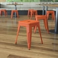 Emma + Oliver 18 Inch Table Height Indoor Stackable Metal Dining Stool ...