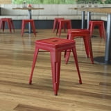 Emma + Oliver 18 Inch Table Height Indoor Stackable Metal Dining Stool ...