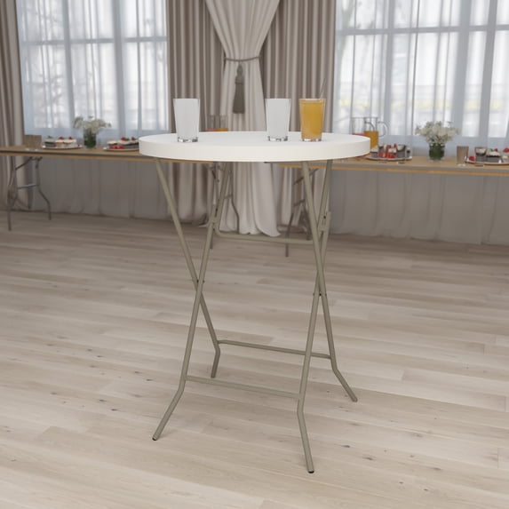 Emma + Oliver High Top Foldable Cocktail Pub Table - 2.63-Foot Round ...