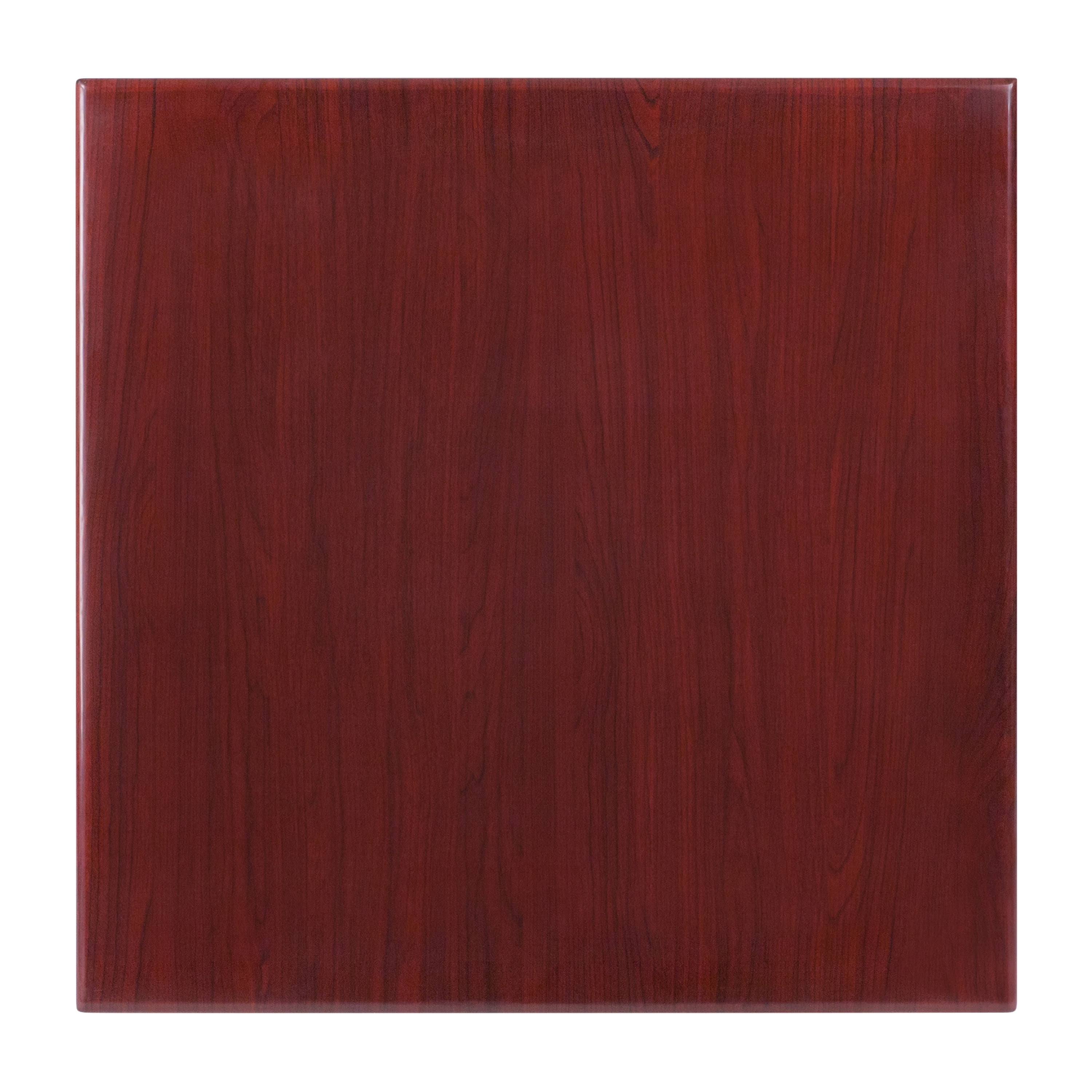 Emma + Oliver 24" Square High-Gloss Mahogany Resin Table Top - Walmart.com