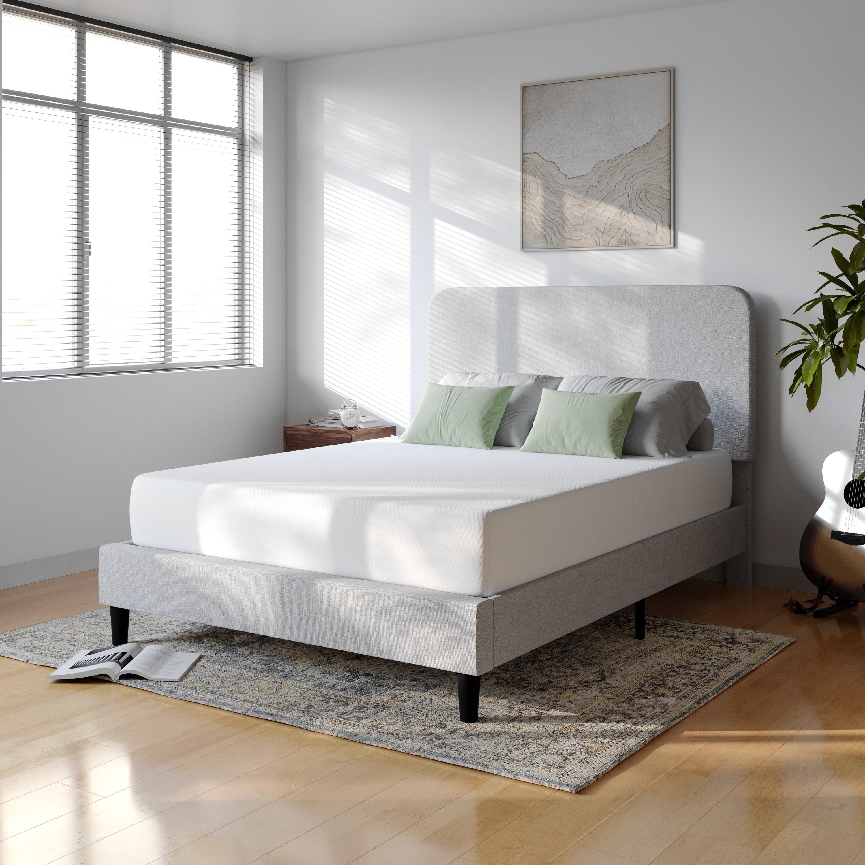 Emma + Oliver 3-Layer Memory Foam 10-Inch Queen Mattress in a Box with ...