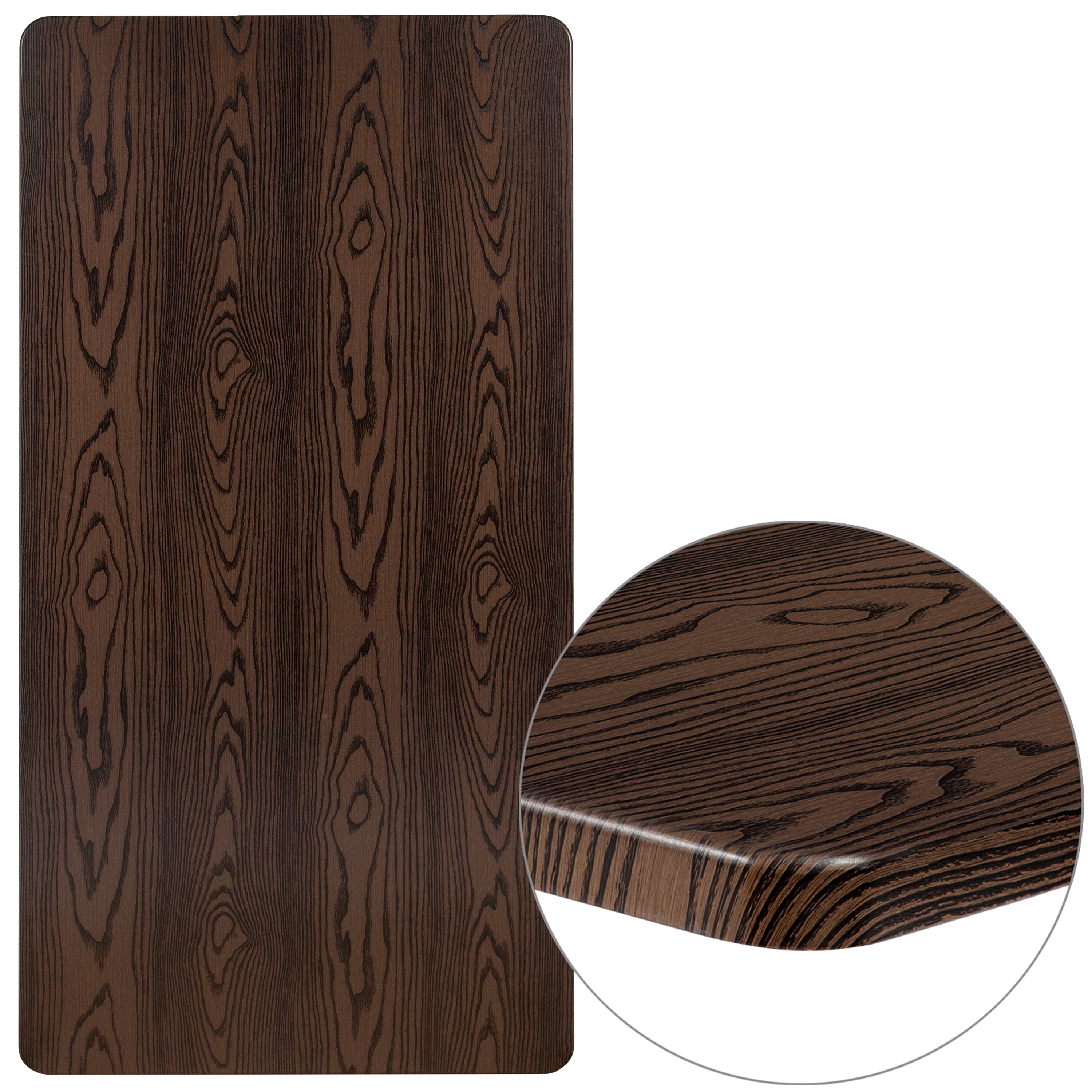Emma + Oliver 30" x 60" Rectangular Rustic Wood PVC Table Top - Walmart.com