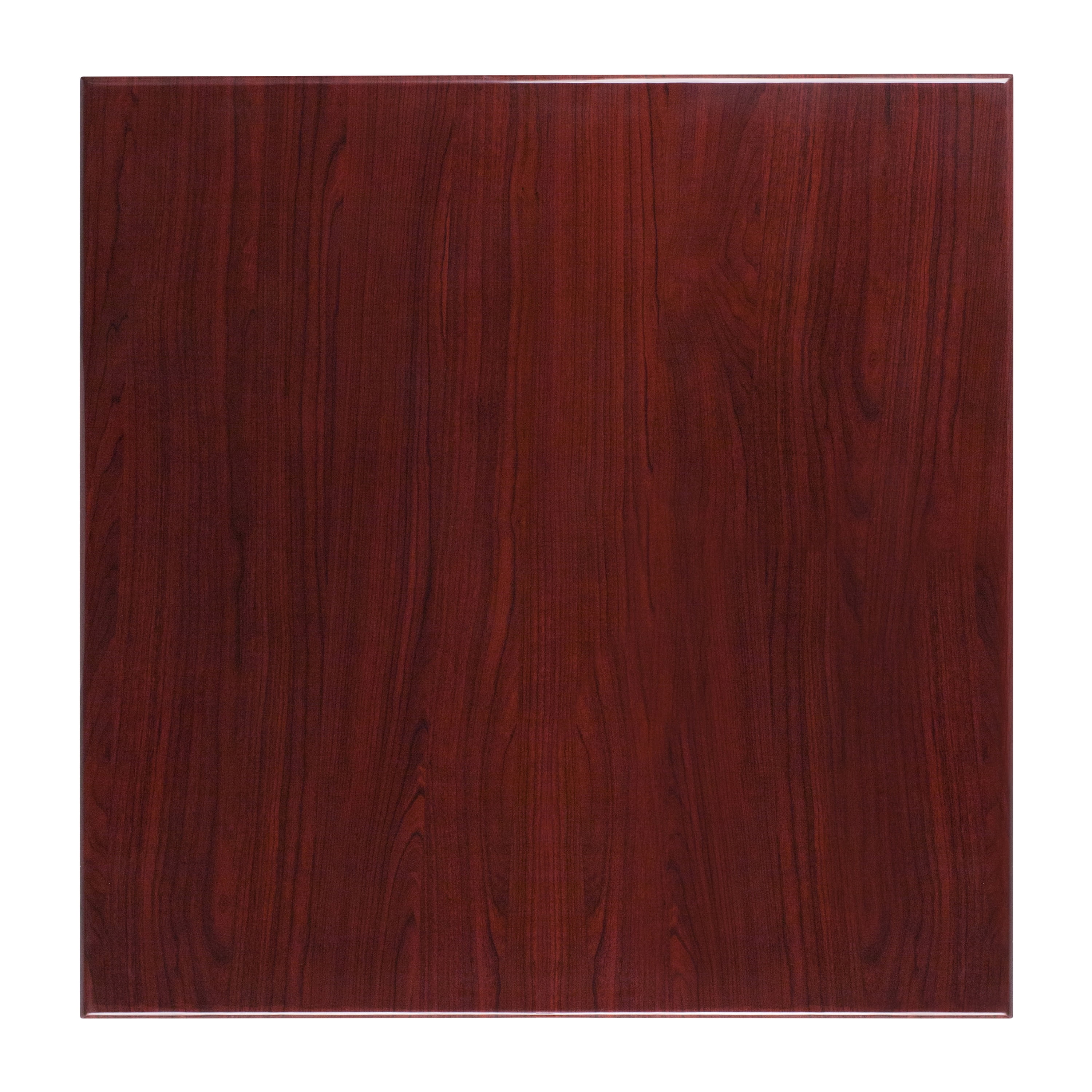 Emma + Oliver 36" Square High-Gloss Mahogany Resin Table Top - Walmart.com
