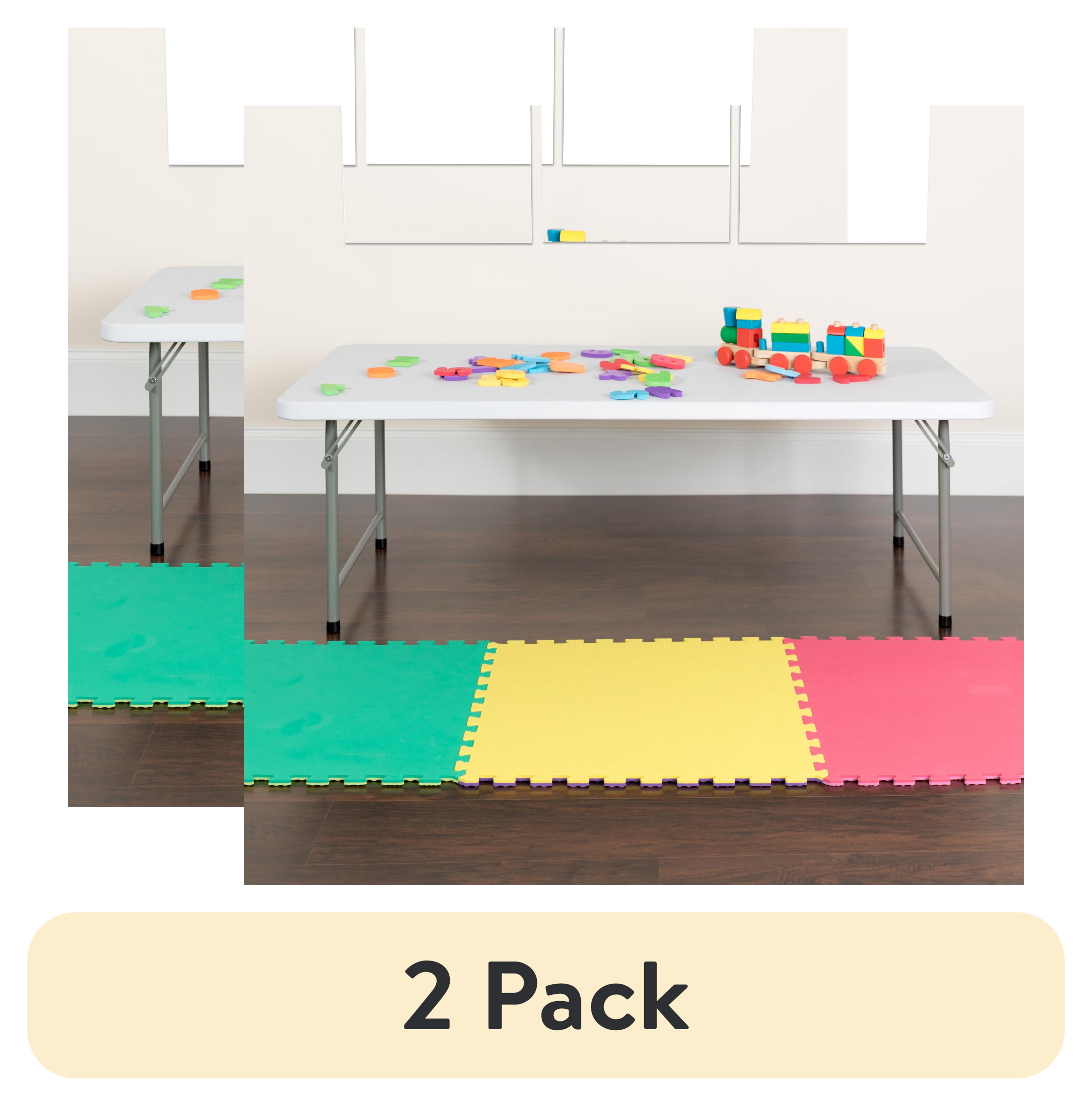 (2 pack) Emma + Oliver 4.93' Rectangular Plastic Kids Activity Table ...