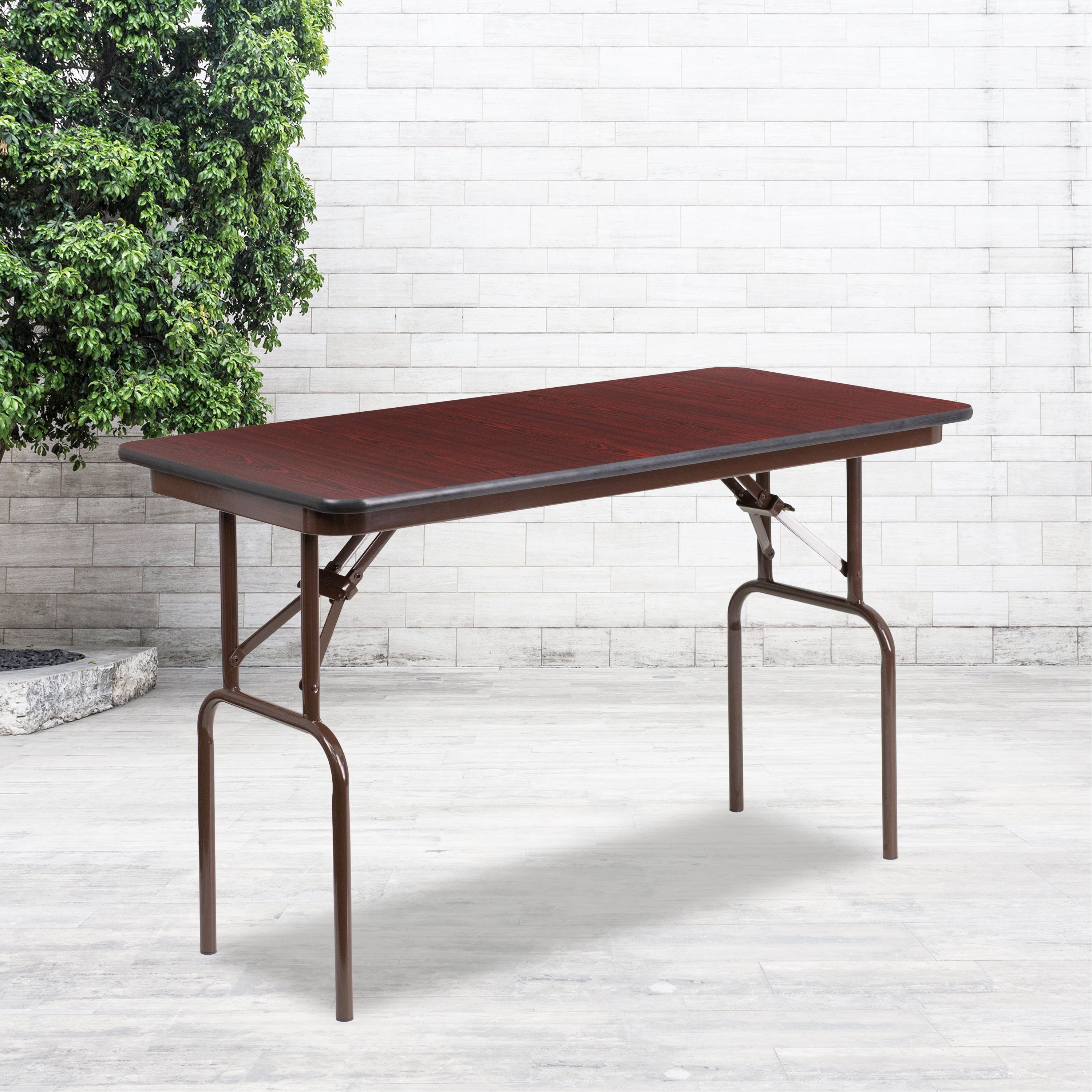 Free Shipping! Emma + Oliver 4-Foot Mahogany Melamine Laminate Folding ...