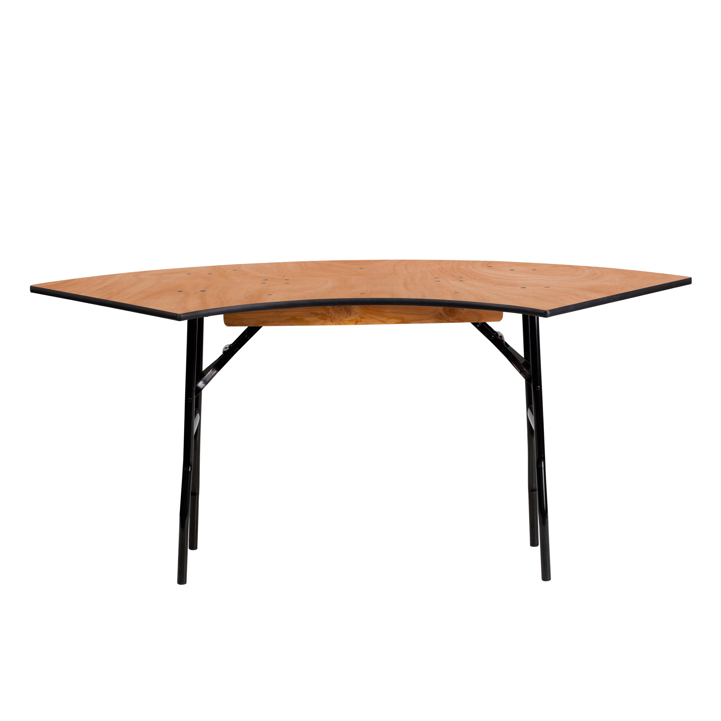 Emma + Oliver 5.5 ft. x 2 ft. Serpentine Wood Folding Banquet Event ...