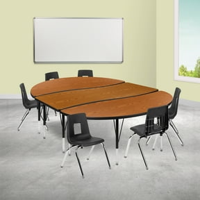 2xhome - Blue Kids Table and Chair Set Adjustable Leg Strong Wide ...