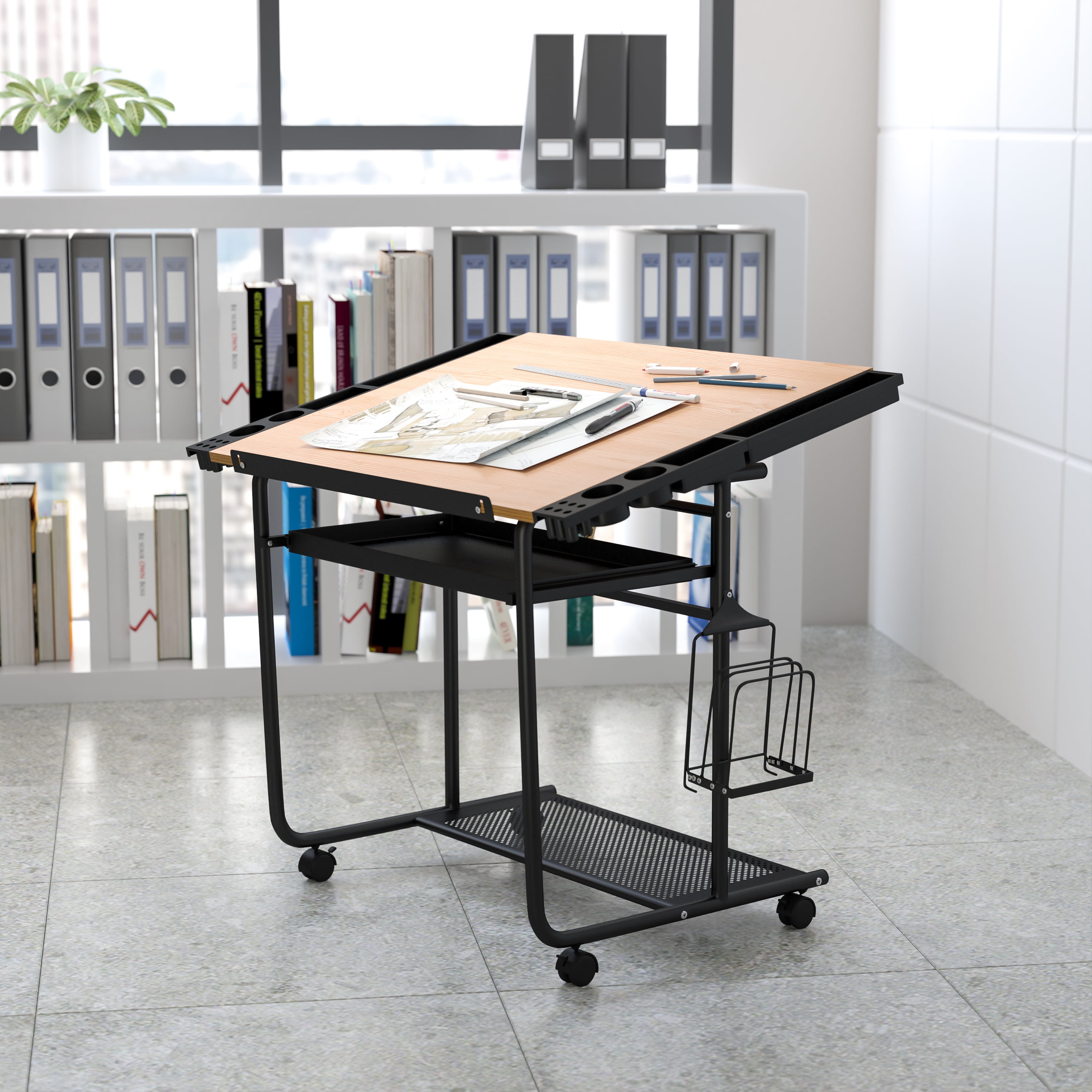 Emma + Oliver Adjustable Art & Craft Drawing Table, Portable with ...