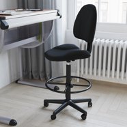 Scranton & Co Faux Leather Mesh Drafting Stool in Gray - Walmart.com
