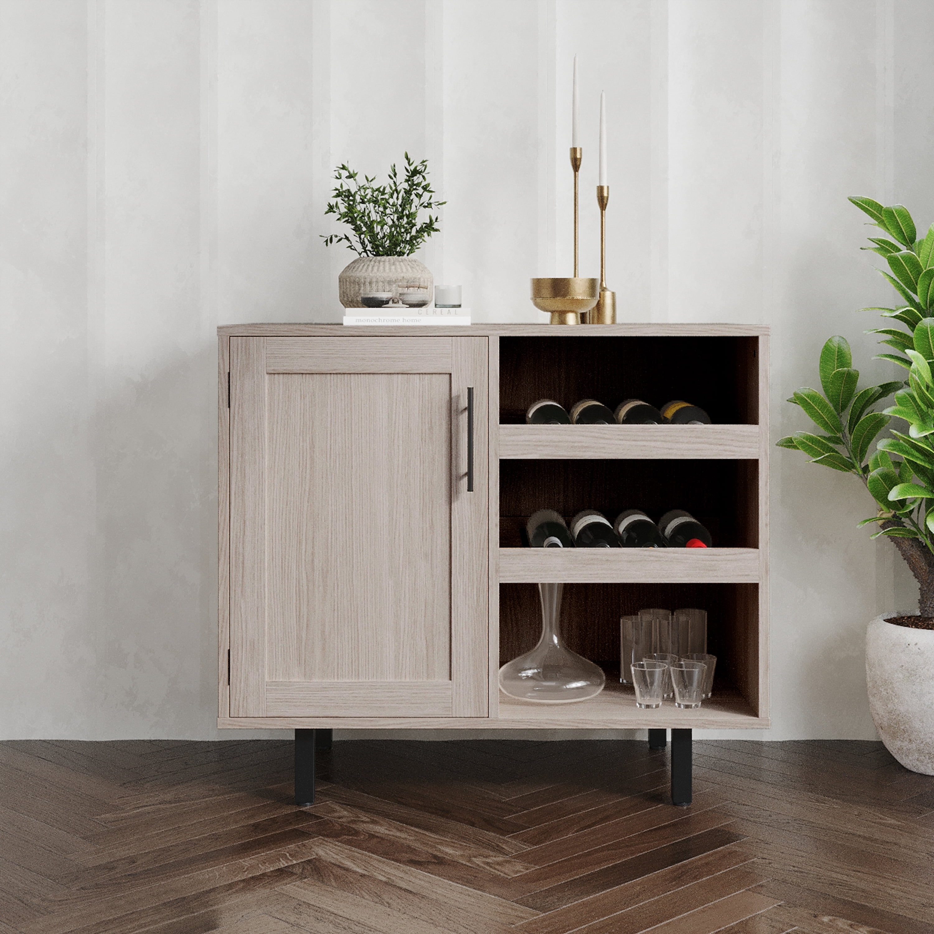 EMMA PLUS OLIVER Classic Bar and Sideboard with Shaker Style Single ...