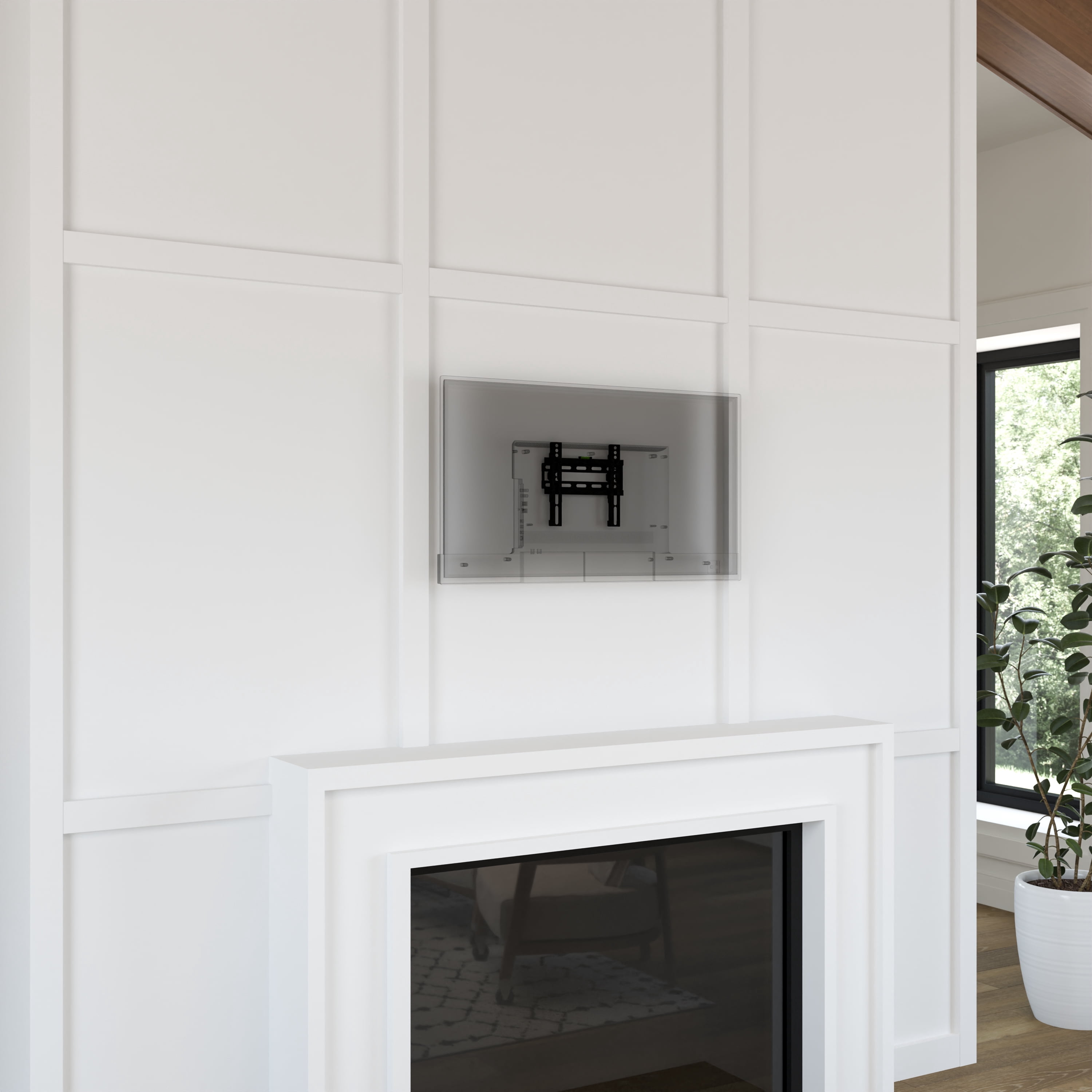 Emma + Oliver Fixed Universal TV Wall Mount With Built-In Level Holds ...