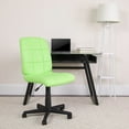Emma + Oliver Mid-Back Green Quilted Vinyl Swivel Task Office Chair ...