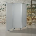 Emma + Oliver Mobile Whiteboard/Cloth 3 Section Partition with Locking ...