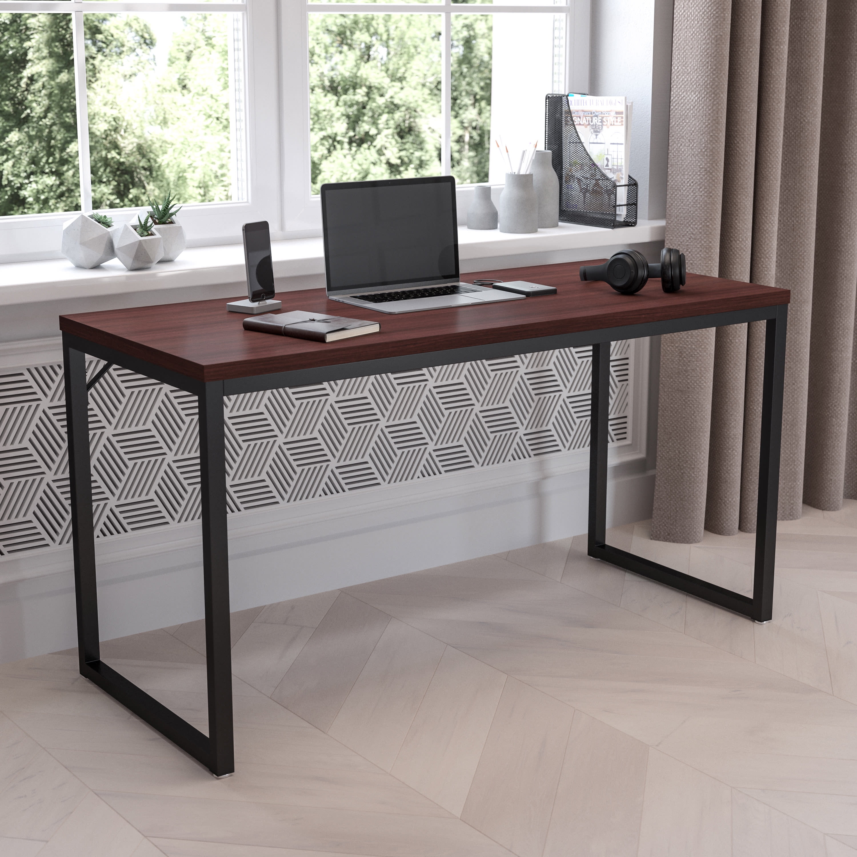 Emma + Oliver Modern Commercial Grade Desk Industrial Style Computer ...