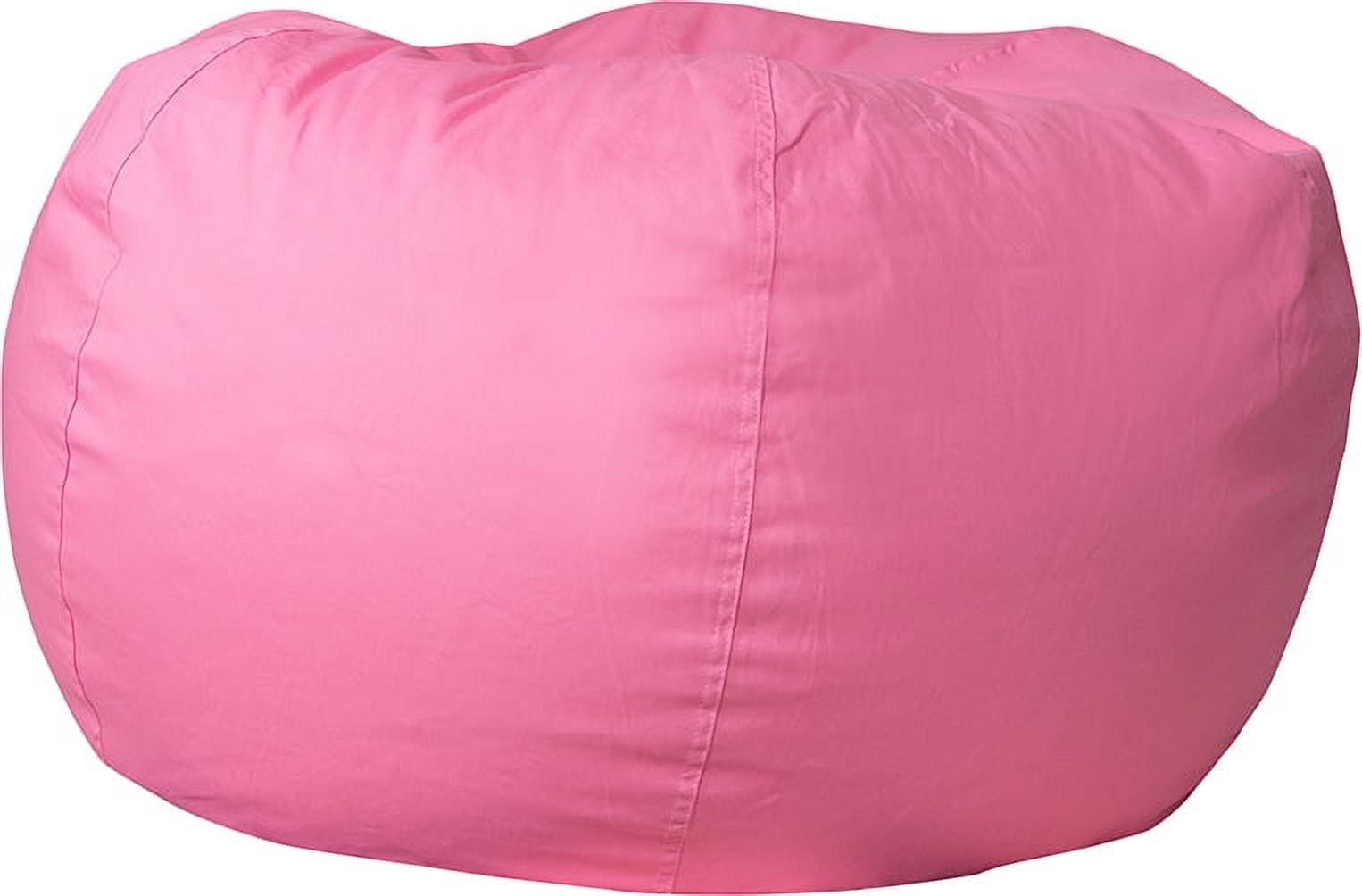 Emma + Oliver Oversized Solid Light Pink Refillable Bean Bag Chair for ...