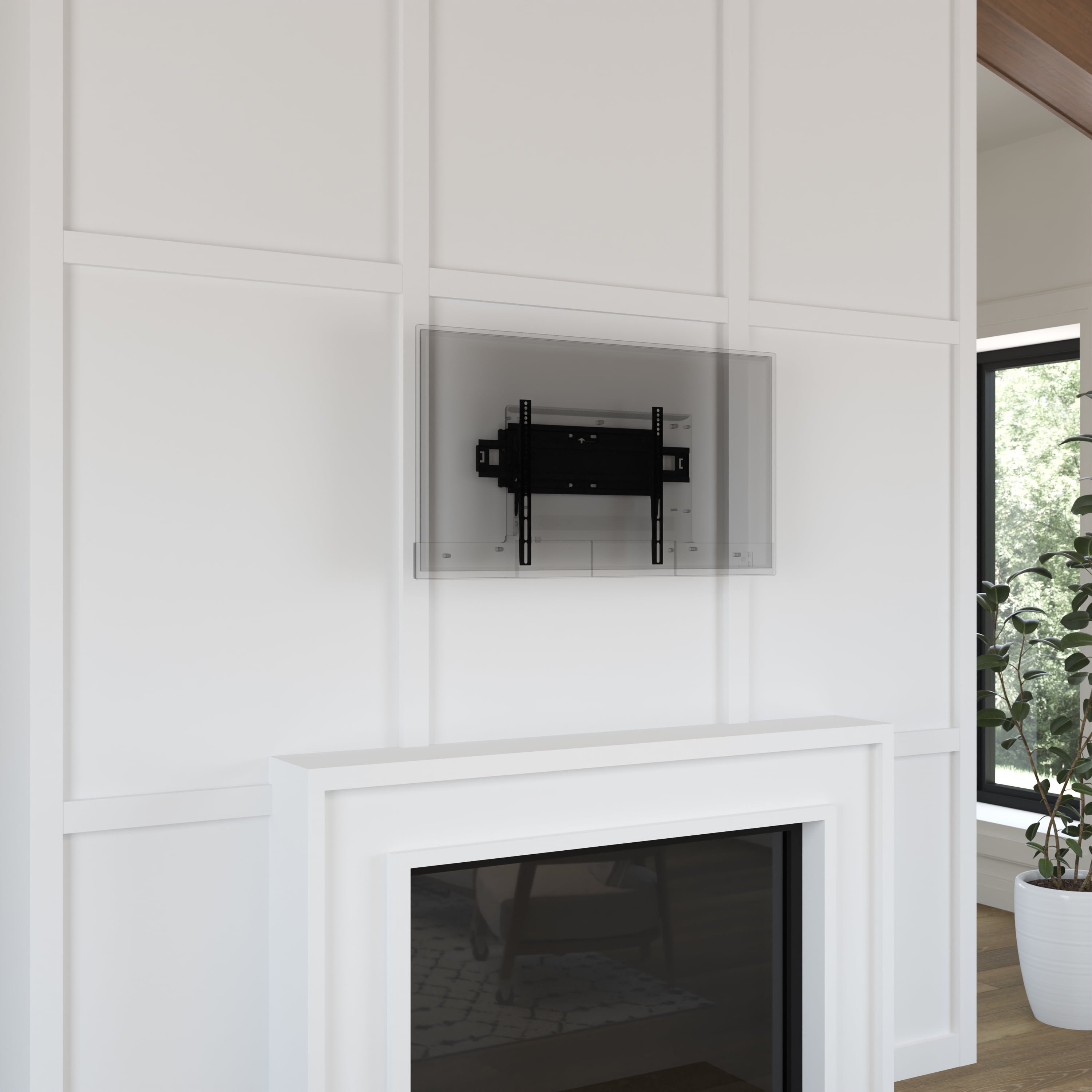 Emma + Oliver Wall mount Full-Motion Universal Wall Mount with Built-In ...