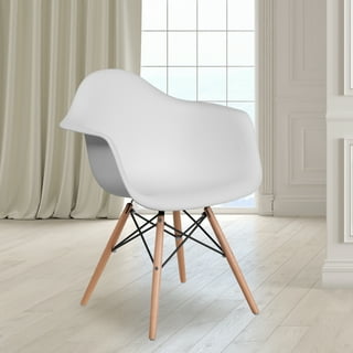 White Plastic Chairs Wooden Legs