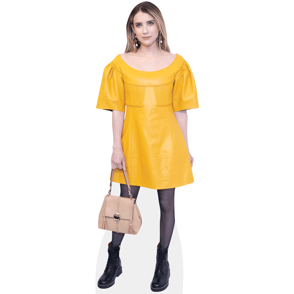 Emma Roberts (Yellow Dress) Mini Cardboard Cutout Standee - Walmart.com