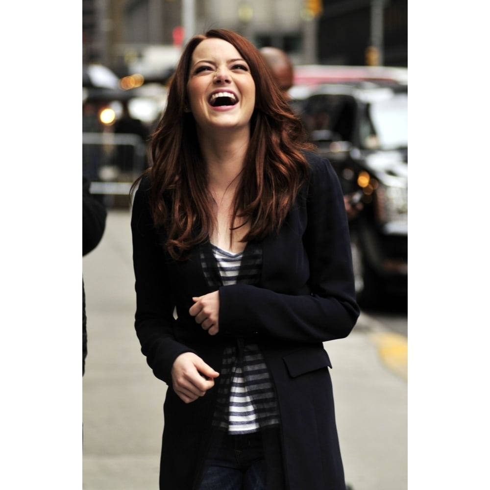 Emma Stone At Talk Show Appearance For The Late Show With David ...
