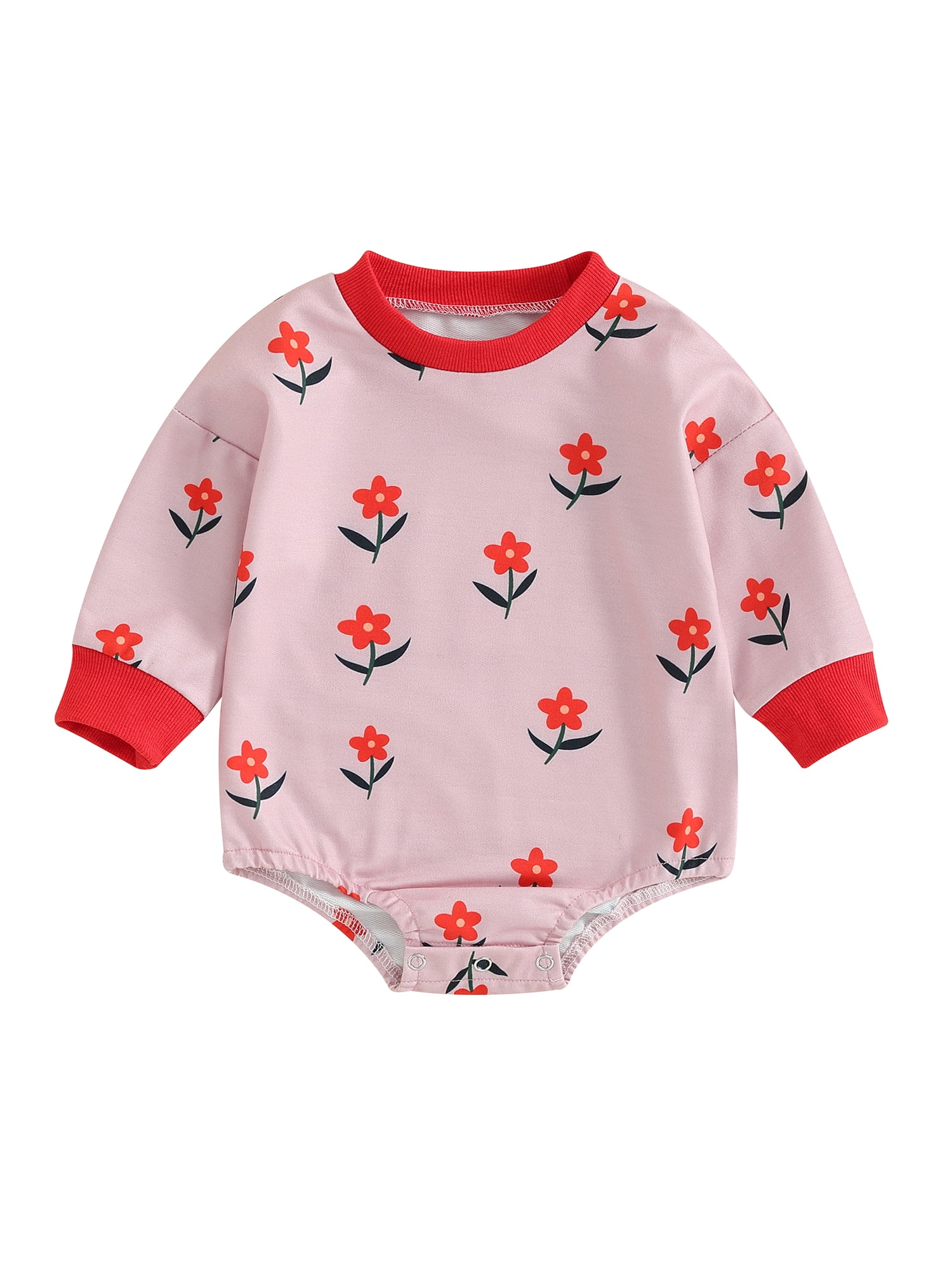 Emmababy Baby Girls' Floral Print Long Sleeve Jumpsuits - Walmart.com