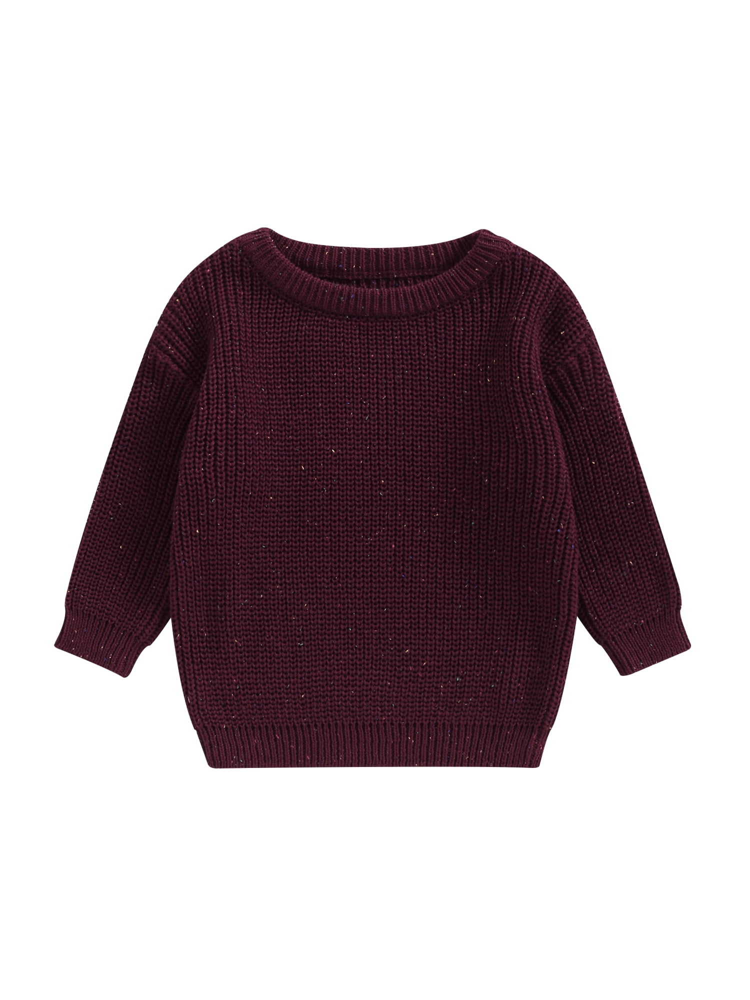 Emmababy Baby Knit Sweaters for Kids, Round Neck Long Sleeve Confetti ...