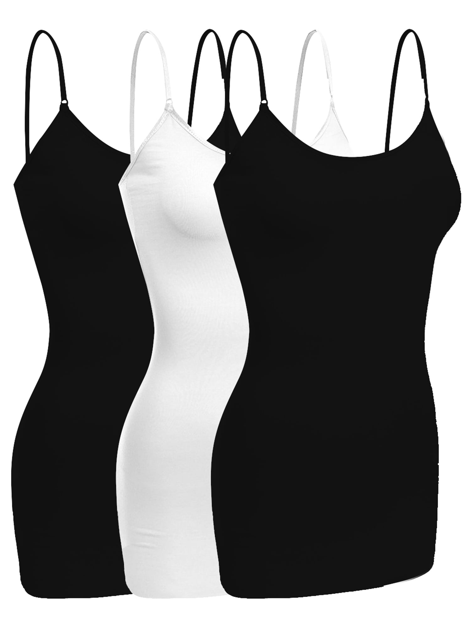 Emmalise Women Camisole Built in Bra Wireless Fabric Support Long ...