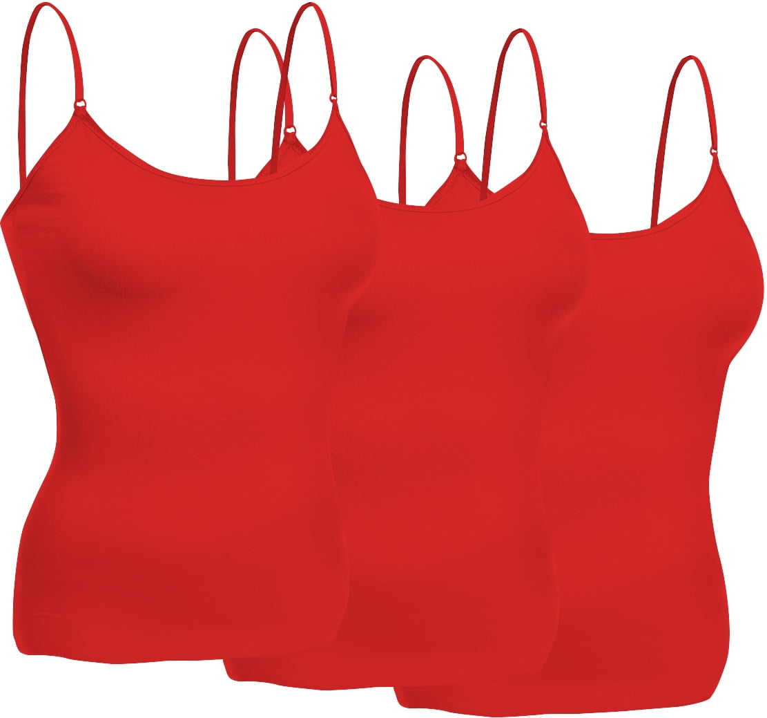 Emmalise Women Layering Basic Short Camisole Cami Adjustable Strap Tank ...