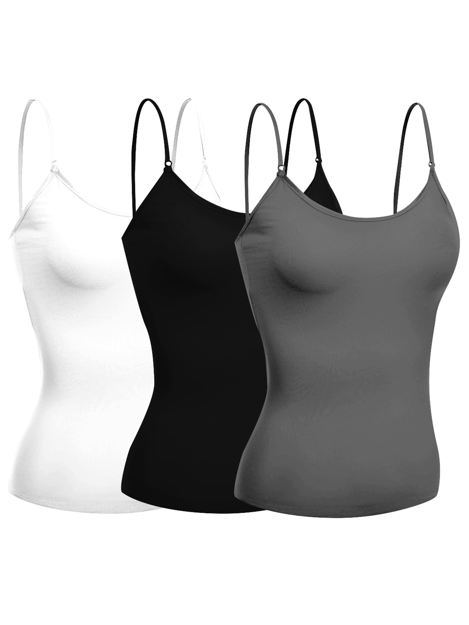 Emmalise Women's Camisole Built in Bra Wireless Fabric Support Short ...