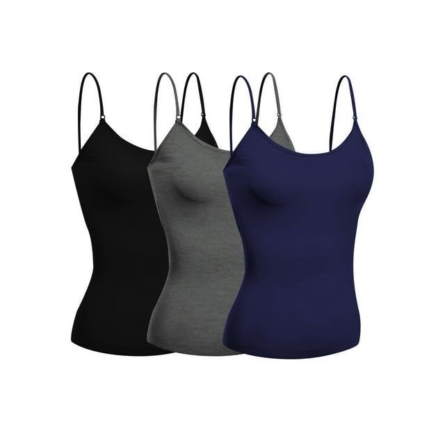 Emmalise Women's Camisole Built in Bra Wireless Fabric Support Short ...