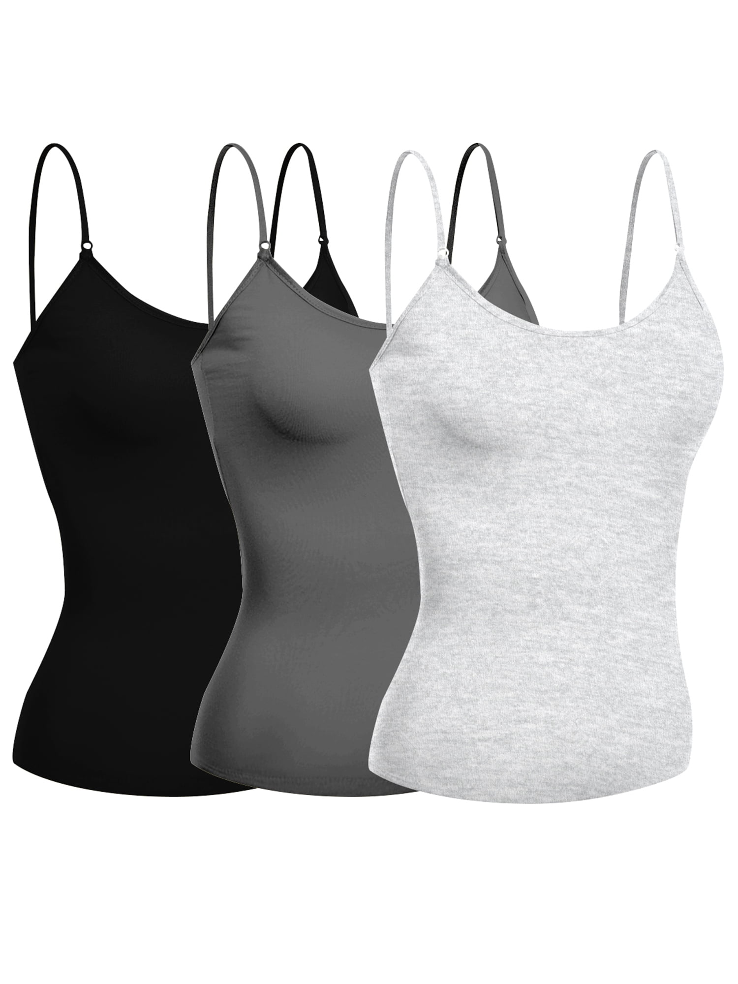 Emmalise Women's Camisole Built in Bra Wireless Fabric Support Short ...